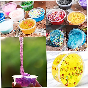 Jeorywoet 20 Pcs Leakproof Transparent Slime Containers Foam Balls Storage Box Plastic Slime Organizers with Lids,