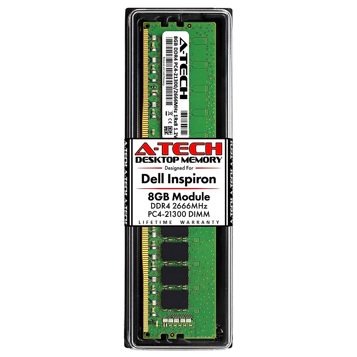 A-Tech 8GB RAM for Dell Inspiron 3470, 3471, 3670, 3671, 5680 | DDR4 2666MHz DIMM PC4-21300 288-Pin Non-ECC UDIMM Desktop Memory Upgrade Module