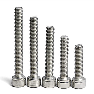 M5 x 20mm 25mm 30mm 35mm 40mm Socket Head Cap Screws Bolts Stainless Steel 304 Metric Machine Hex Socket Screw, 50PCS