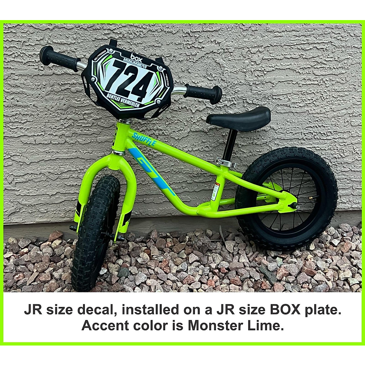 MxNumbers- BMX Box Plate Decals | Multicolored Bike Race Number Graphics | Custom with Your Name, Number & Colors | Fits Box Plate Phase 2 Junior and Senior