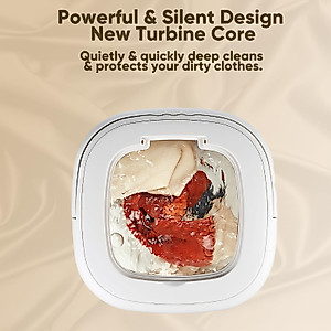 Small Portable Washing Machine, Mini Washer, 9L Upgraded Large Capacity Foldable Washer, Deep Cleaning of Underwear, Baby Clothes And Other Small Clothes.Suitable for Apartments, Dormitories, Hotel