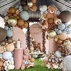 100pcs Brown Balloons 18 inch +12 inch +10 inch +5 inch Latex Party Coffee Balloon Birthday Balloons Baby Shower Decorations Wedding Balloons bulk
