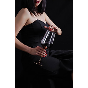 LEMONSODA Full-Bottle Premium Artisan Copper Wine Glasses (750 mL / 25 fl. oz) (Set of 2)