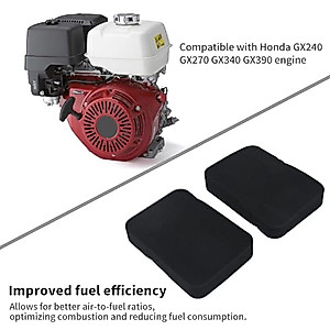 Saihisday Air Filter 17211-899-0000 Replacement for Honda EB3000 EB3500 EB3800 EB4000 EB5000 EB6500 EM3000 EM3500 EM3800 EM4000 EM5000 EM6000 EM6500 EW140 GX390 GX340 GX240 GX270