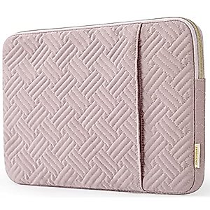 BAGSMART Laptop Carrying Case with Pocket, Compatible with 15.6 inch HP, Dell, Lenovo, Acer, Asus Notebook,Compatible with MacBook Pro 16 Inch , Pink