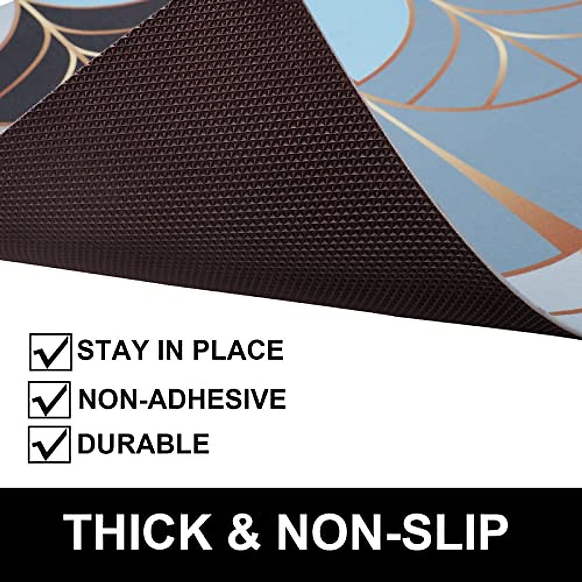 AiBOB Under The Sink Mat, 24 X 68 in, Durable Premium Mats Protect Kitchen and Bathroom Cabinets, Waterproof Absorbent Shelf Liner, Blue