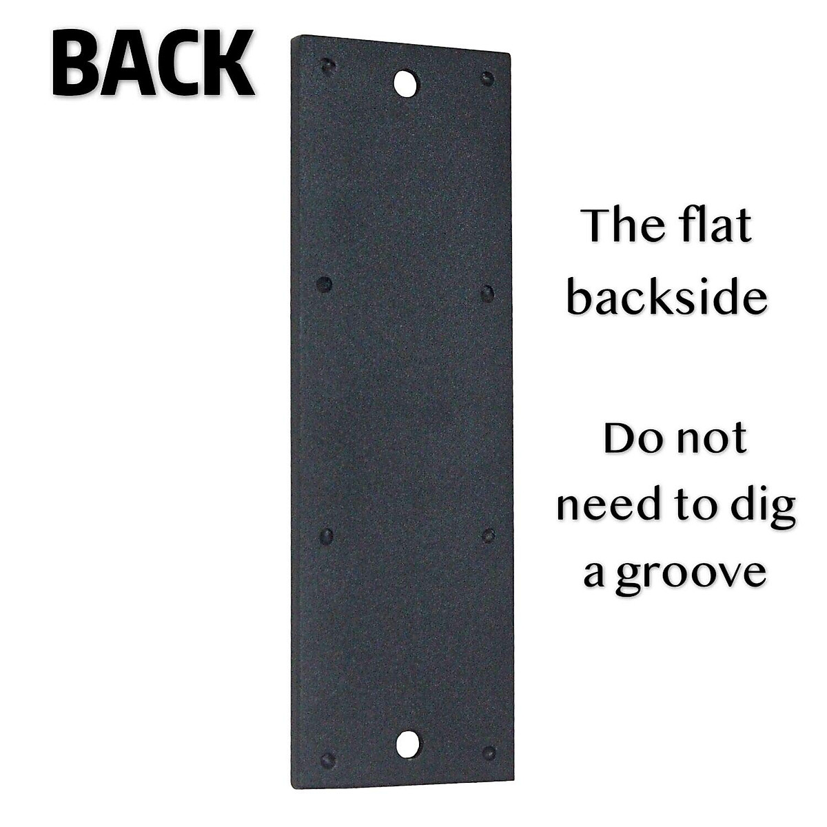 Orgerphy 7” Barn Door Handle Finger Pull Set (1 Pack) in Black | Heavy Duty Modern Simple Invisible Handle for Gates Garages Sheds Barn Door, Pocket Door | with Flat Bottom Easy to Install