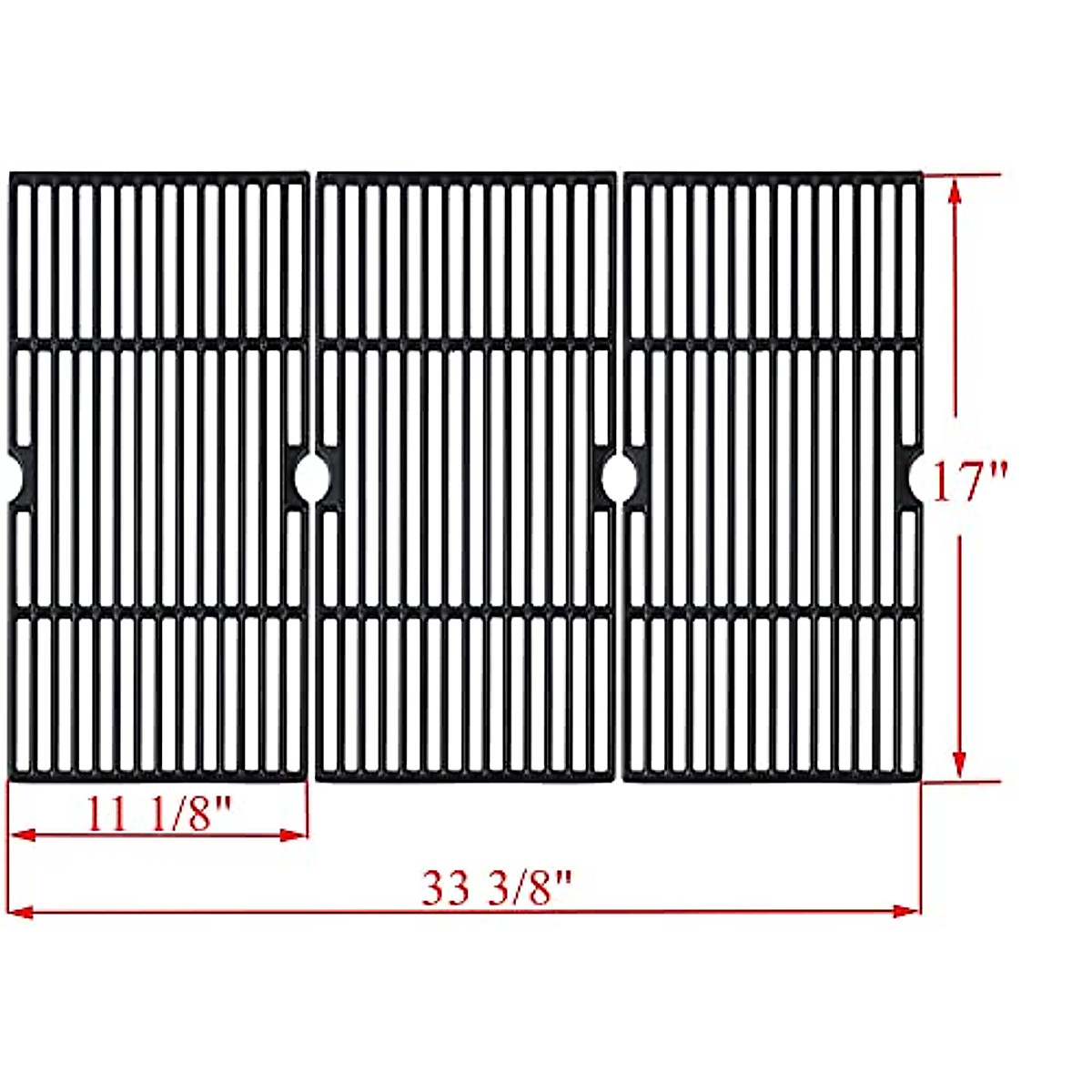 SafBbcue Grill Grates Grid Replacement Parts for Nexgrill 720-0896 720-0896B 720-0896C Grate 720-0896E 720-0896CP 720-0898 720-0898A 6 Burner Grills Matt Cast Iron Cooking Grid
