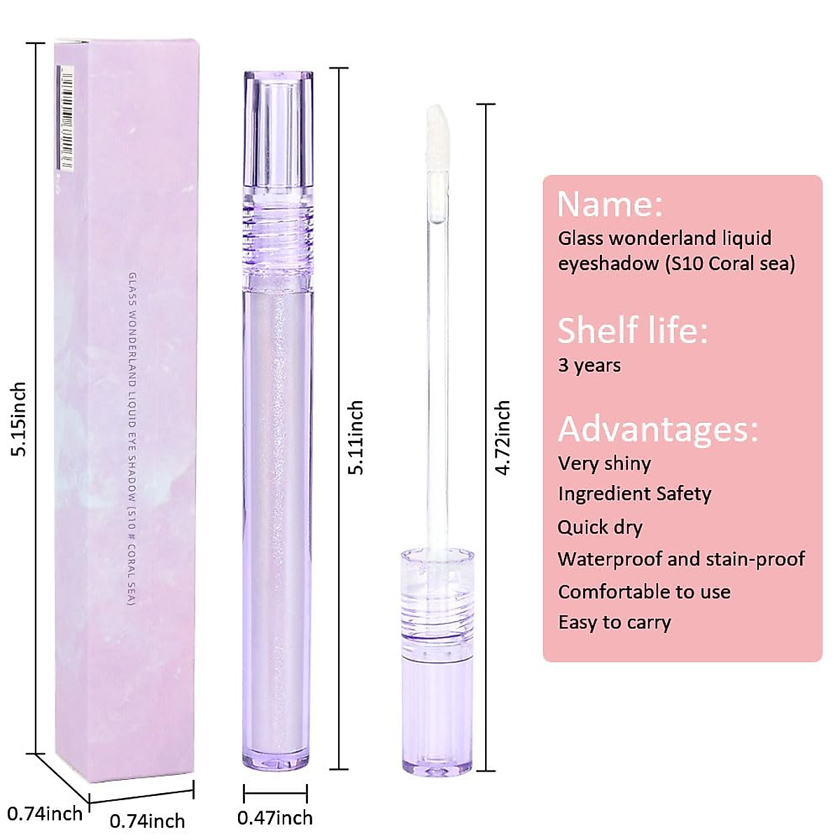 AMY'S DIARY 8 Colors Liquid Shimmer Eye Shadow Kit - Sparkling Metallic High Pigmented Glitter Eye Shadow, Quick Drying Long Lasting Creates Dimensional Beauty Eye Looks