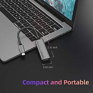 WALNEW USB C to HDMI Adapter 4K 60Hz, Type-C Male to HDMI Female Cable Converter, USBC Thunderbolt 3 Monitor Dongle for Mac MacBook,iPad Pro/Air, Samsung Galaxy,Chromebook,Surface,Dell XPS,Android TV