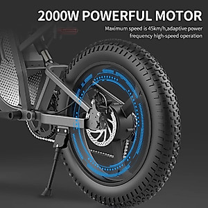 HESNDddzxc Electric Bicycle Electric Bike 20 Inch Thick Tires Mountain Electric Bicycle Super Level Snow EBike for Aldults Fat Tire