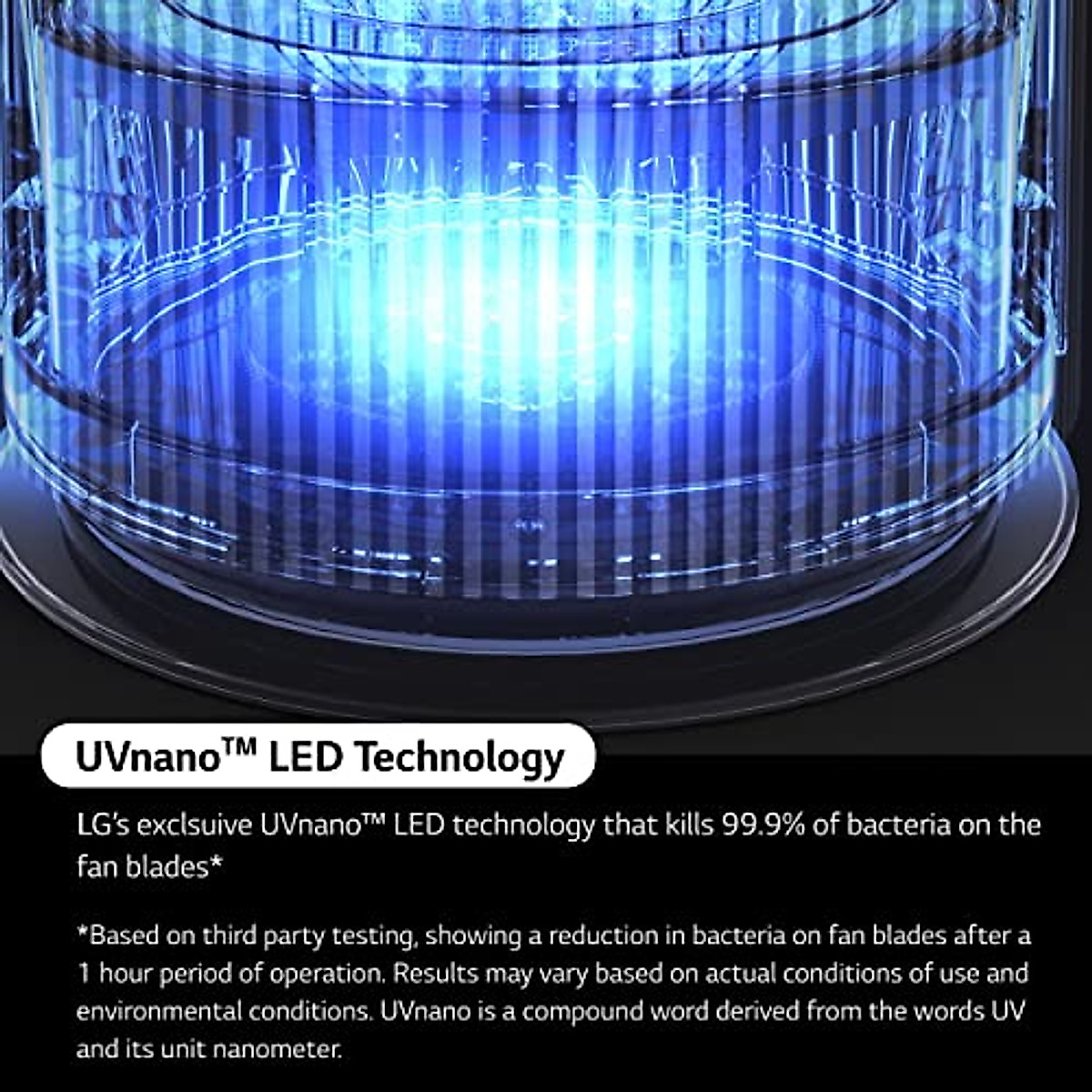 LG AeroTower Air Purifying Fan [AAFA Certified] True HEPA Air Purifiers + Tower Fan for Baby & Pets UVnano LED Air Purifier for Home & Large Rooms Up To 818 sq ft Smart Remote ThinQ App, Beige U9CV1C