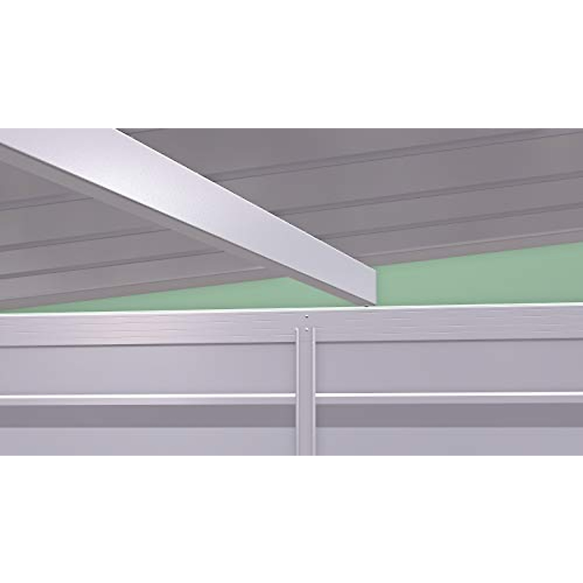 Arrow Select 6' x 4' Outdoor Lockable Steel Storage Shed Building, Sage Green