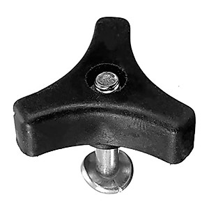 YaptheS Triangle Knob, Lawn Mower Screw Nut Triple Angle Handle Knob Nut Bolt Replacement Parts Black 2pcs, Garden Tool Accessories