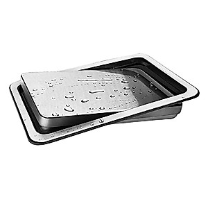 Gazechimp Recessed Garbage Cover,360° Rotating Flap,Decoration Recessed Counter Top Stainless Steel Balance Flip for Restaurant Office Bedroom, Rectangle Silver