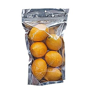 Clear/Silver Stand Up Pouch 7.5"x11.5"x3.5" , Pack of 100