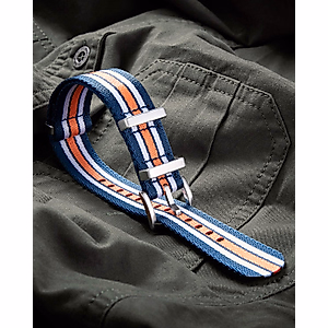 BINLUN Nylon Watch Band Thick G10 Premium Ballistic Nylon Multicolor Replacement Watch Straps with Stainless Steel Buckle for Men Women 18mm 20mm 22mm 24mm