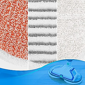 KEEPOW Spinwave Replacement Pads Compatible with Bissell Spinwave Powered Hard Floor Mop 2039 Series, 20399, 2039A, 2307, 2315A, 2124, Spin Heavy Scrub Mop Pads for Floor Cleaner (4 Pack)