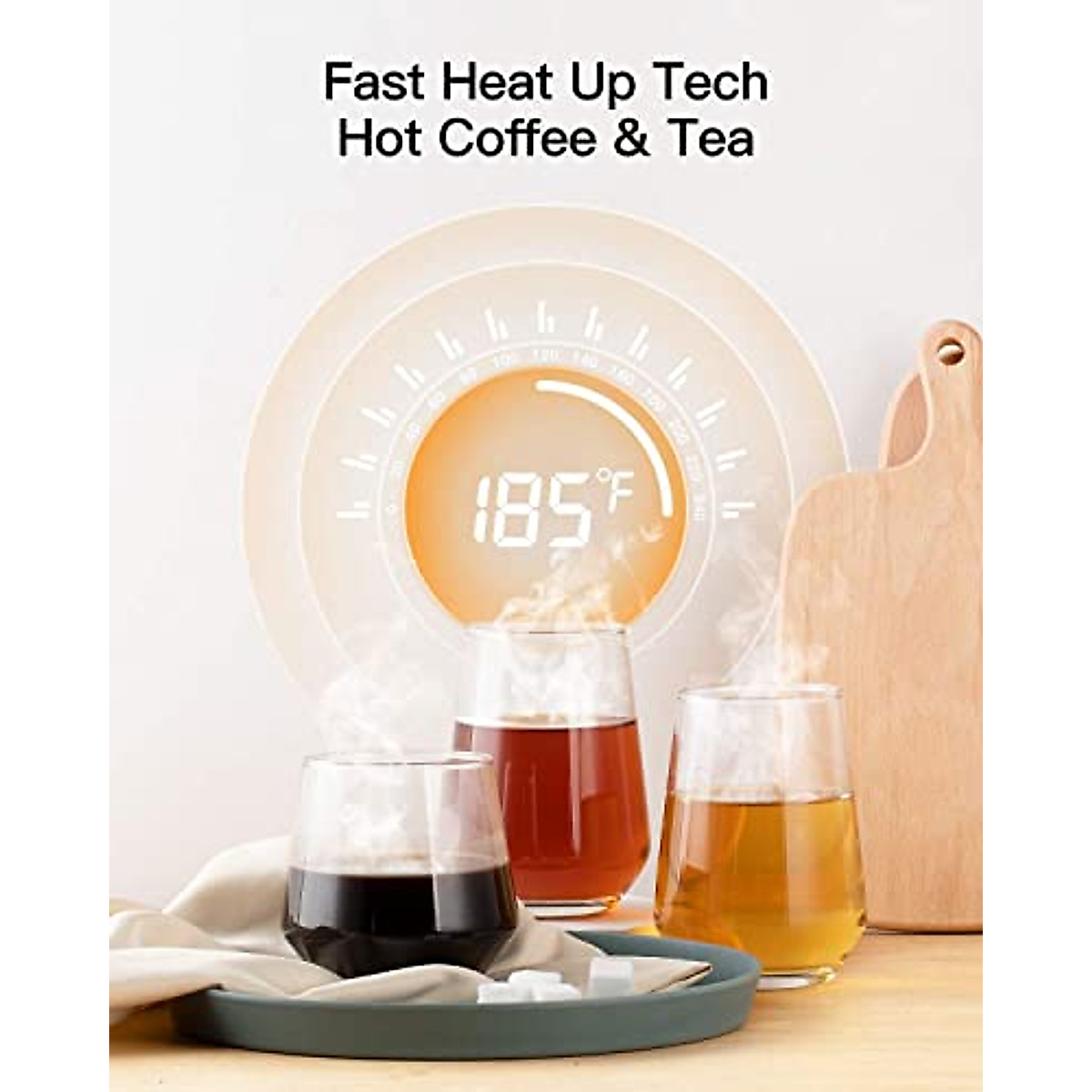 Coffee Maker, 3 in 1 Coffee & Tea Maker for K Cup, Loose Leaf Tea & Ground Coffee Compatible, with Fast & Fresh Brewed, 8 to 14 Oz. Brew Sizes and Self Cleaning Function