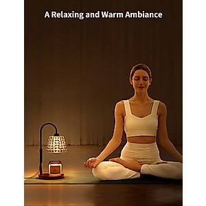 Candle Warmer Lamp with Timer - Adjustable Height w/2 Bulbs, 4 Levels Dimmable -Ideal Bedroom Home Decor & Graduation Gifts for Women Electric Wax Melter Widened Design for Various Scented Candles