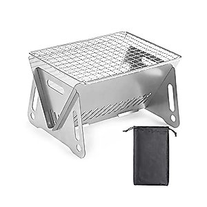 TTSITG Portable Grill, Folding Barbecue Charcoal Grill, 1-2 People Lightweight Barbecue Grill Tools with Storage Bag Outdoor Tabletop Grill for Outdoor Cooking, Camping, Hiking, Picnics
