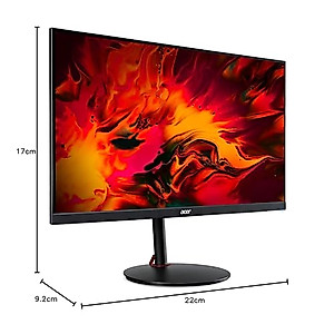 Acer Nitro XV252Q Zbmiiprx 24.5" Full HD (1920 x 1080) IPS Zero-Frame FreeSync Premium Gaming Monitor, DisplayHDR400, 99% sRGB, Up to 280Hz, Up to 0.5ms (Display Port & 2 x HDMI 2.0 Ports), Black