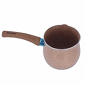 Aluminium Alloy Non Stick Milk Pan Mini Coffee Pot Saucepan Butter Warmer Melting Pot Lightweight Kitchen Cooking Pot(Coffee)