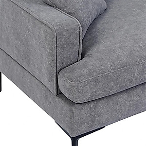 JAHH Stylish Upholstered Loveseat with Metal Legs Seat Capacity,Durable Suit for Living Room