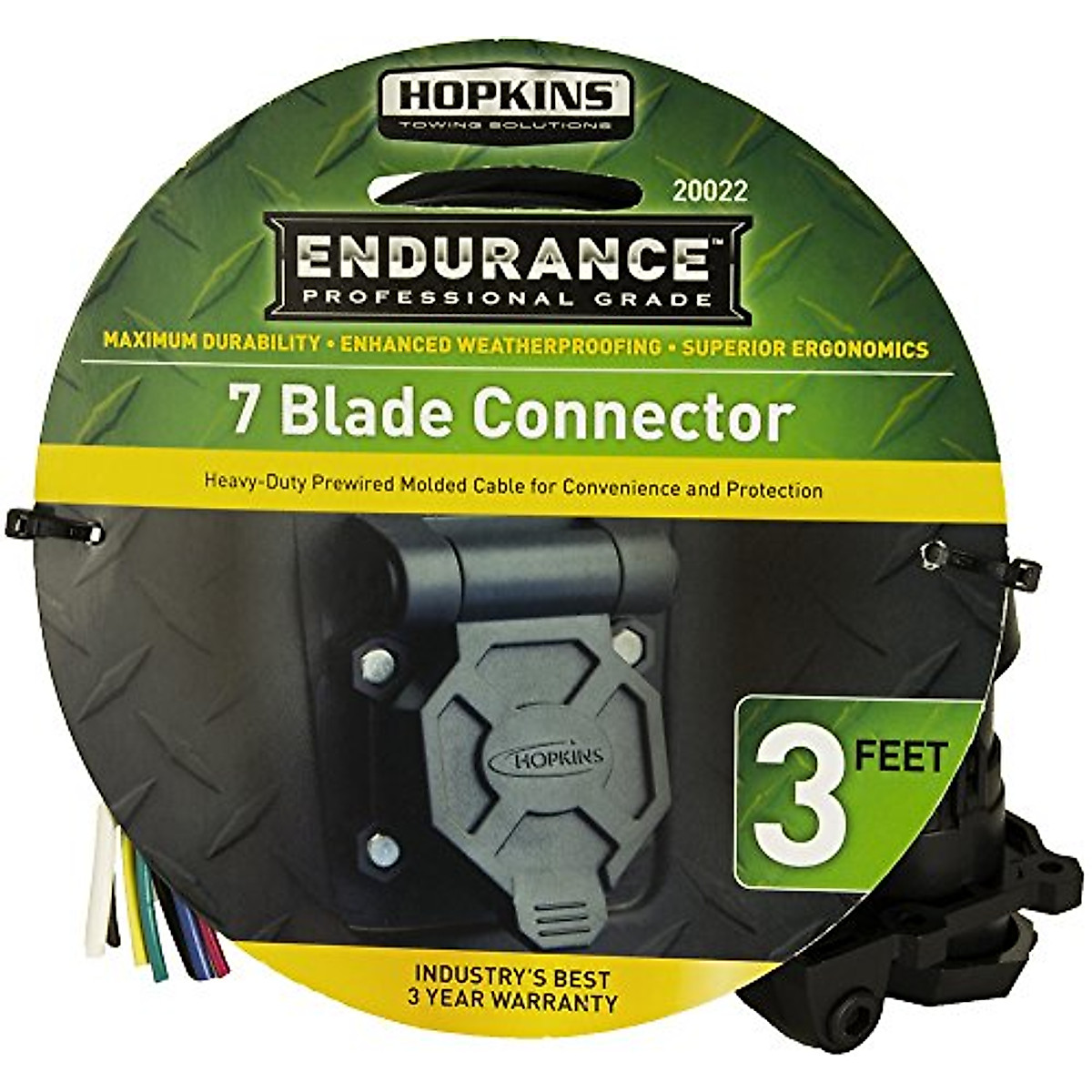 Hopkins Towing Solutions 20022 Endurance 7 Blade 3' Vehicle Side Jacketed Cable