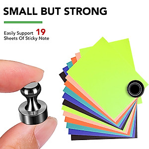 20 Pack Refrigerator Magnets Black Strong Whiteboard Magnets Small Magnets for Kitchen School Office