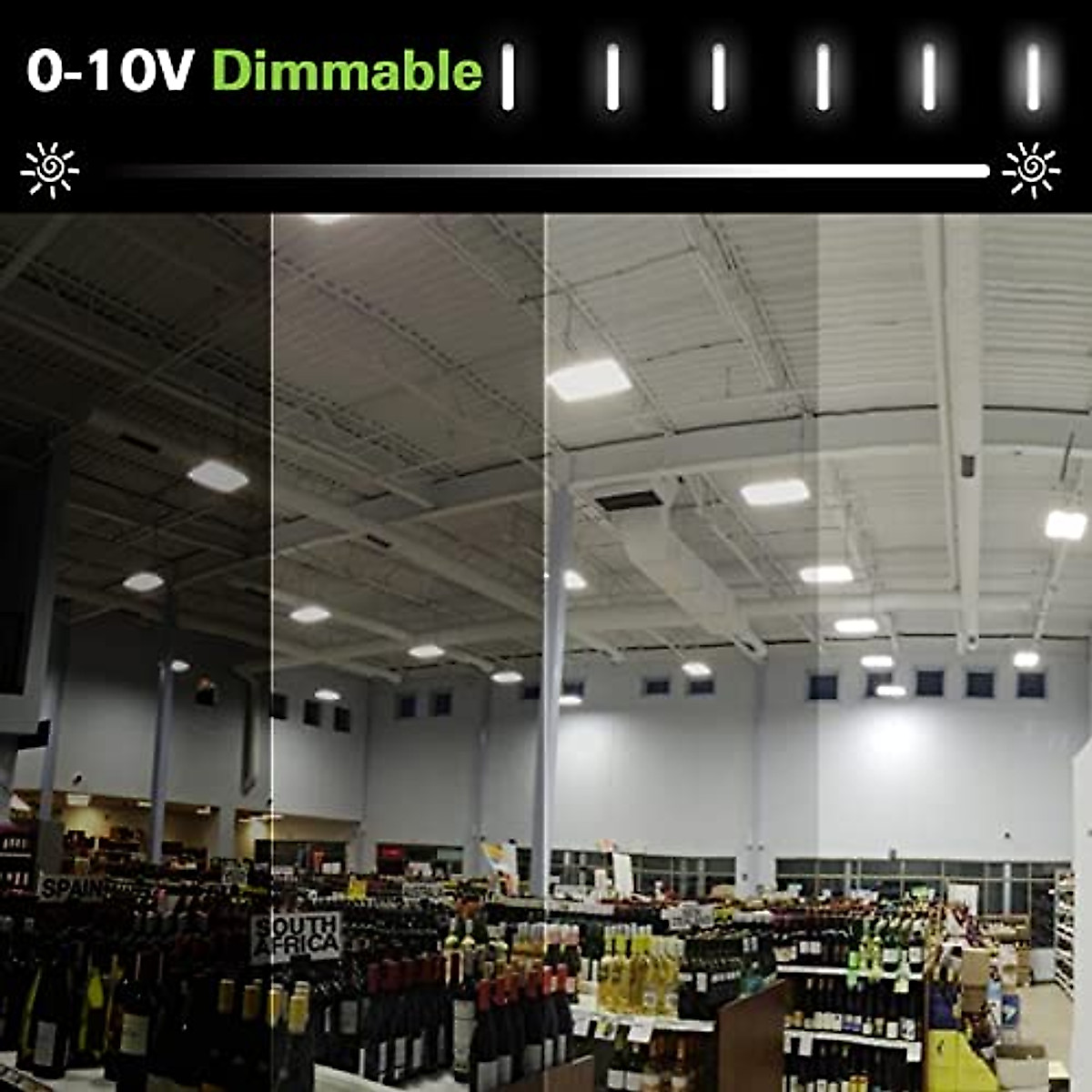 hykolity 2 Pack LED Linear High Bay Shop Light, 1.5FT 210W LED Shop Light Fixture, 27300lm 130LM/W, 100-277V, 0-10V Dim, 5000K Warehouse Lighting, ETL Approved, 5 Years Warranty