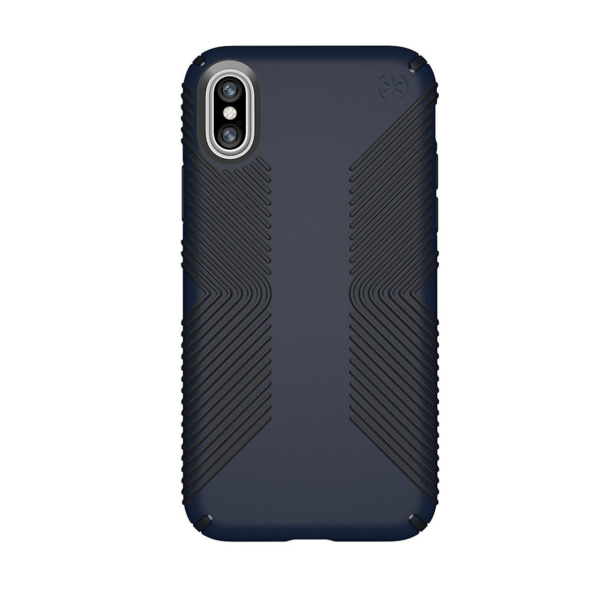 Speck iPhone X / XS Presidio Grip Case, 10-Foot Drop Protected iPhone Case with Scratch-Resistant Finish and Protective No-Slip Grip, Eclipse Blue/Carbon Black