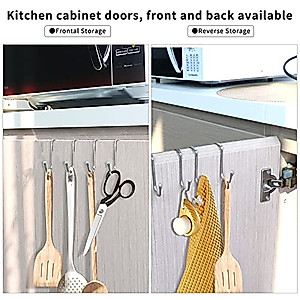 Colorlife Over The Door Hooks 8 Pack S Hooks for Hanging Heavy Duty Metal Organizer Hooks for Living Room, Bedroom, Bathroom, Kitchen Hanging Pots,Pans,Kitchen Utensil,Plants,Cups,Bags,Clothes-Silver