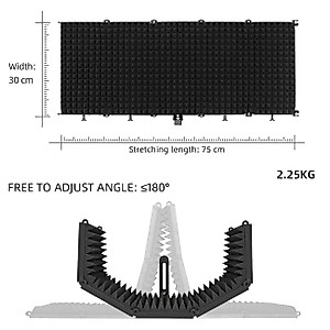 Bomaite Broadcast Studio Adjustable Angle Foldable Noise Reduction Sound Absorbing Microphone Wind Screen Shield