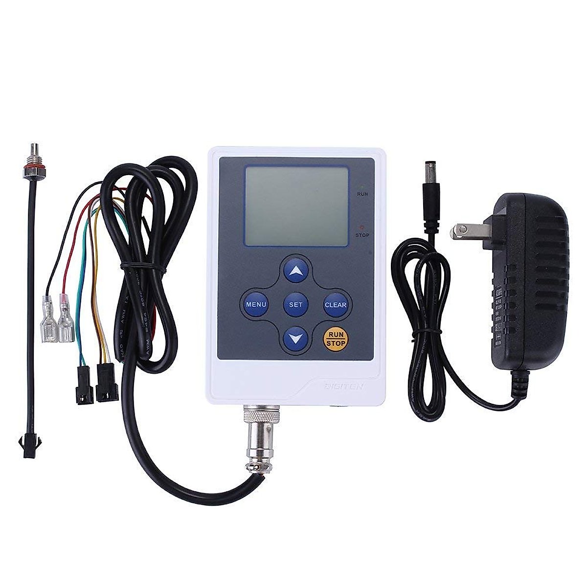 DIGITEN Water Flow Control Meter LCD Display Controller+G1/2" Water Hall Sensor Flow Meter Flowmeter Counter 1-30L/min+G1/2" Solenoid Valve Normally Closed N/C+DC 12V Power Adapter