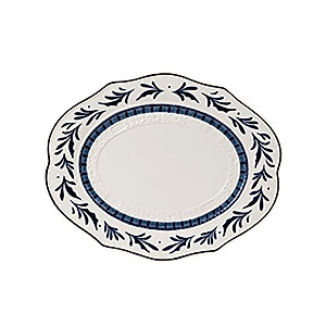 Bristol Collection, Serving Platter, Royal Blue/White