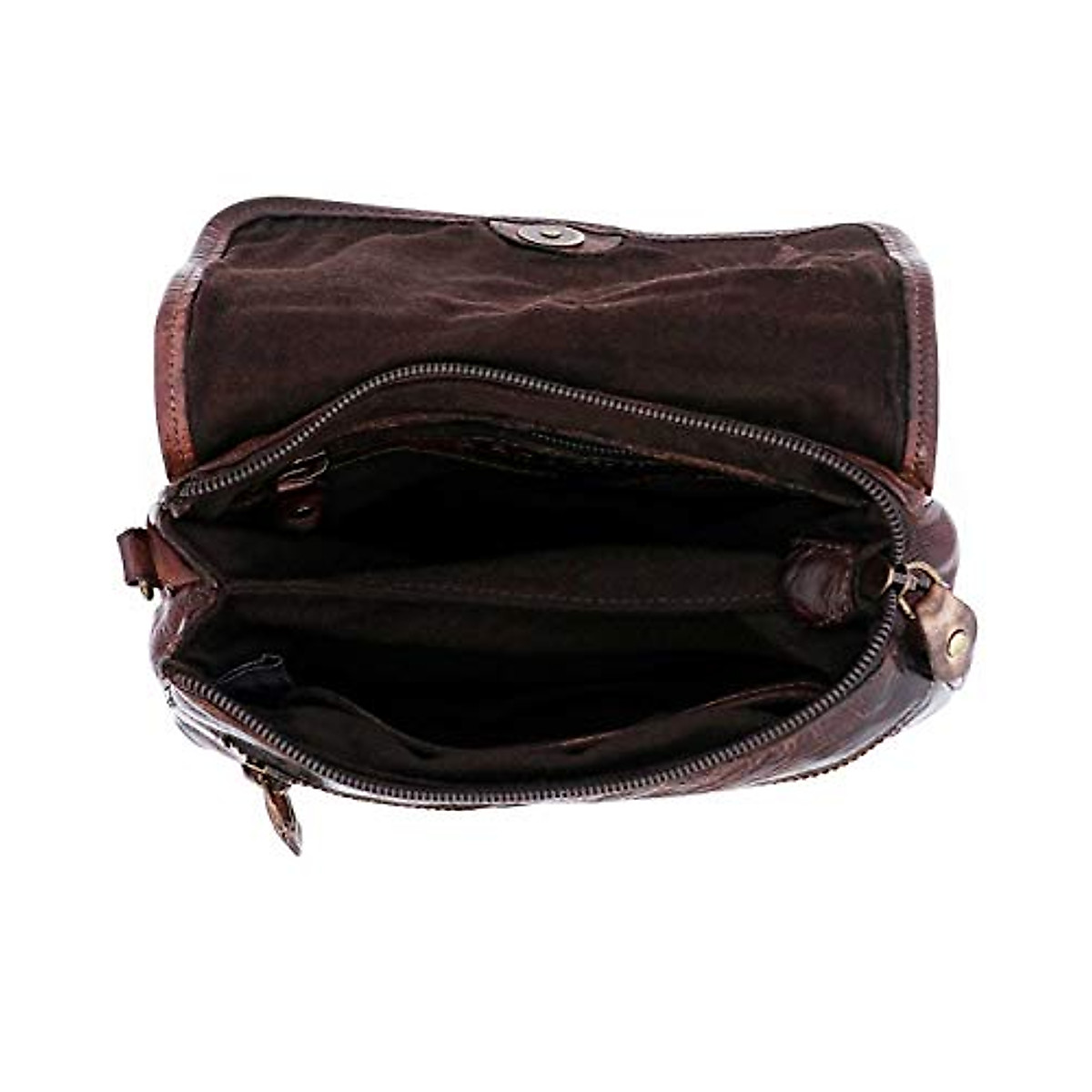 Bed|Stu Women’s Ziggy Leather Crossbody Bag (Teak Rustic)