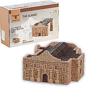 Wise Elk Toy Fort Alamo Construction Set, Real Plaster Bricks, Gypsum Reusable Building kit, 510 Pieces, Educational Gift (70491)