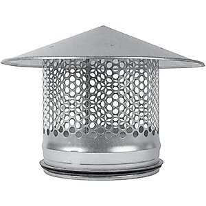 Vent Systems 6" Inch Round Chimney Cap Galvanized Steel for All Weather Conditions Top Round Exhaust Cap with Rubber for Perfect Insulation Roof Vent Cap Vent Cover 6 Inch 150 mm