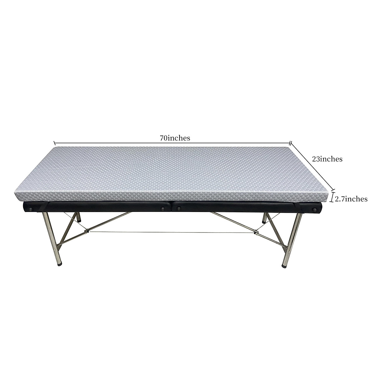 ENDELLE Lash Bed Topper,2.7in Thick Foam Pad with Removable Cover,Non-Slip Bottom.Small Single Floor Bed,Camping Mattress,Guest Bed