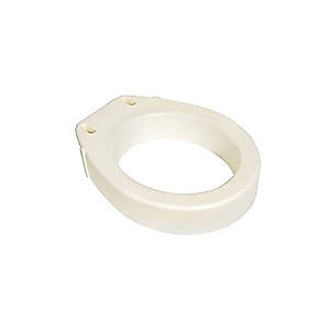 Essential Medical Supply Hinged Toilet Seat Riser for Elongated Toilets, 19.2 x 14 x 3.5 Inch