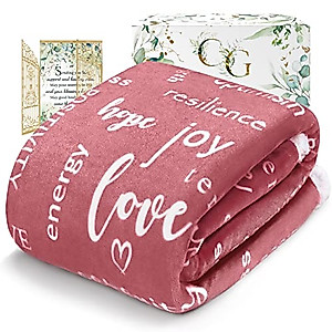 Get Well Soon Gifts for Men Women Throw Blanket, Inspirational Gift Blankets for Women, Sympathy Gifts Care Hug Healing Blanket, Breast Cancer Gifts for Women Patients, Chemo Care Package - Pink