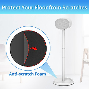 Heavy-Duty Speaker Stand for Sonos Era 300 Stand with Cable Management Floor Speaker Stands for Sonos Era 300 Speaker Stand for Easy and Secure Mounting, White