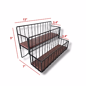 Zartooldeco 8 Bottles Capacity Freestanding Wine Rack- Countertop Wine Holder Stand Small Freestanding Wine Bottle Organizer Holder Tabletop Wine Rack, WR1