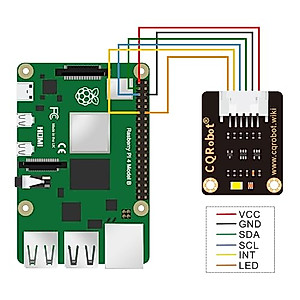 CQRobot TCS34725FN Color Sensor Compatible with Raspberry Pi/Arduino/STM32. ADC, I2C Interface, Output RGB Data/Light Intensity Table. for Light Test, Phones, Computers, Industries, Lighting.