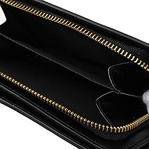 Marc Jacobs M0016990 Black Saffiano Leather With Gold Hardware Medium Women's Bifold Wallet