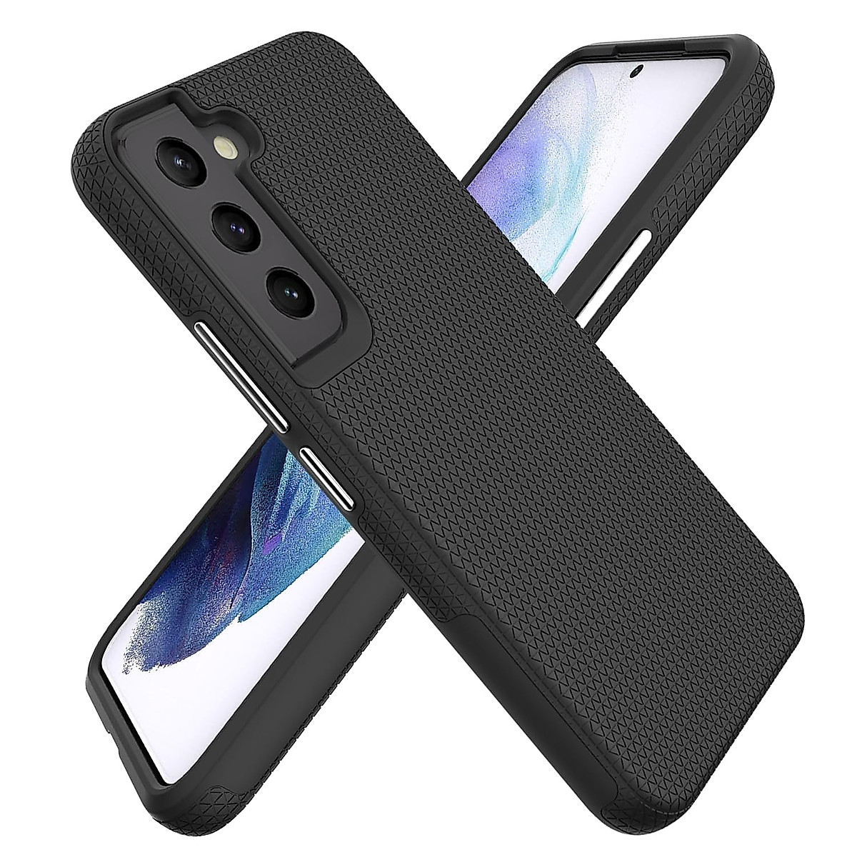 KIOMY Case for Samsung Galaxy S22 5G Shockproof Bumper Protective Cover 2 in 1 Dual Layers