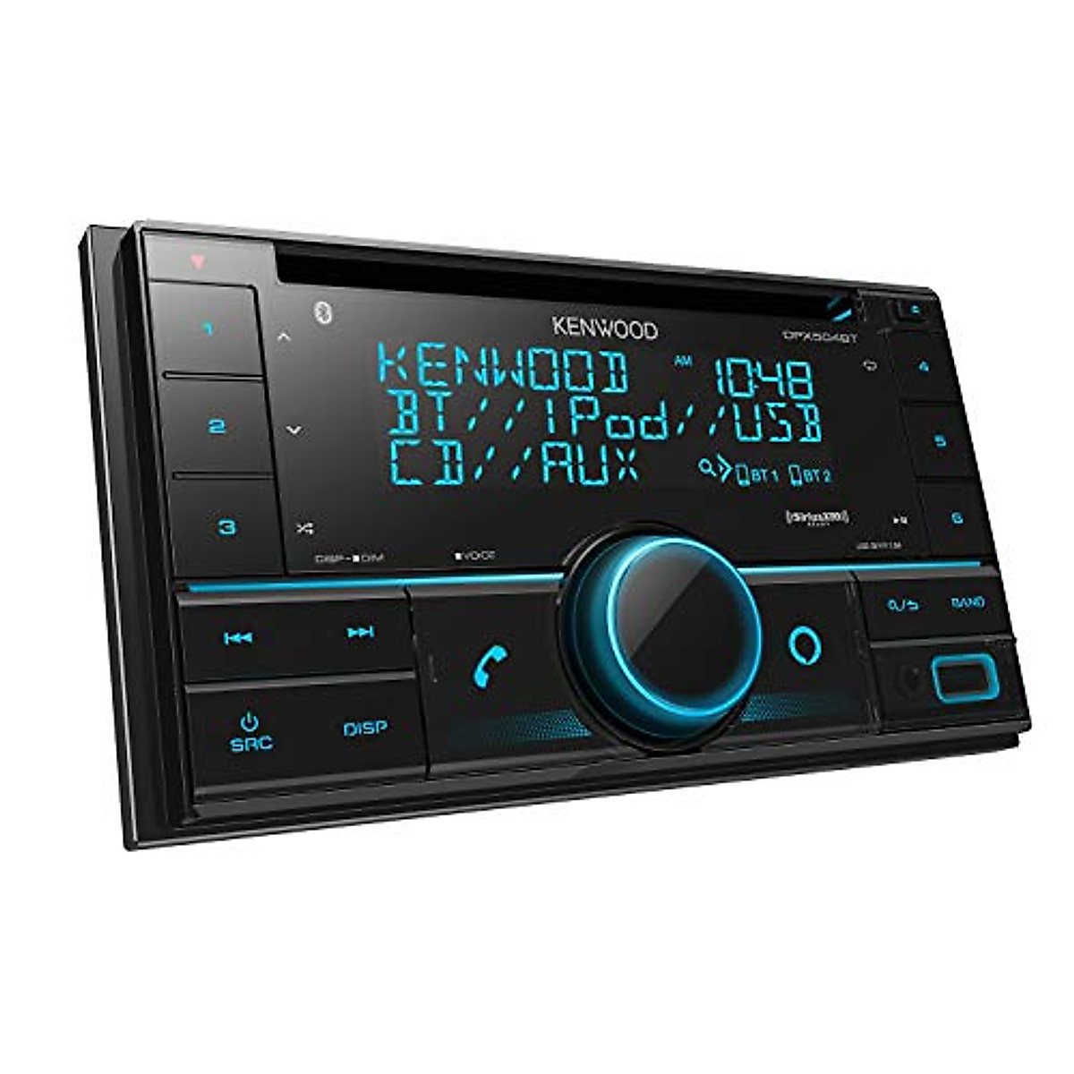 Kenwood DPX504BT Double DIN in-Dash CD Receiver with Bluetooth | Car Stereo CD Receiver with Amazon Alexa Voice Control | High-Contrast 3-line Display with Variable-Color Illumination
