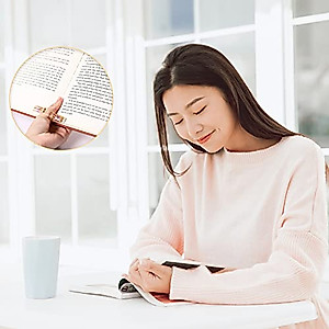 Book Page Holder,3 Pcs Dried Flower Resin Thumb Book Holder Transparent Thumb Ring Page Holder Personalized Bookmark Holder Book Opener Handmade Book Reading Accessories for Teachers Book Lovers