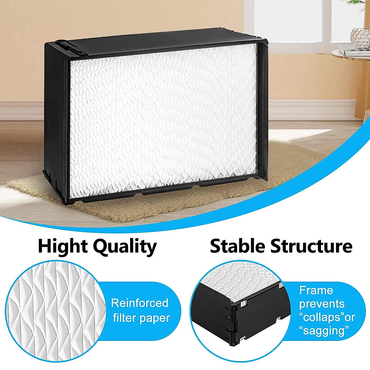 Poweka 1045 Super Wick Humidifier Filter Replacement Compatible with Essick Air AIRCARE H12300, H12300HB, H12400, H12400HB, H12600, H12600, H12001, H12AEUO, H12AUKP Series Humidifiers